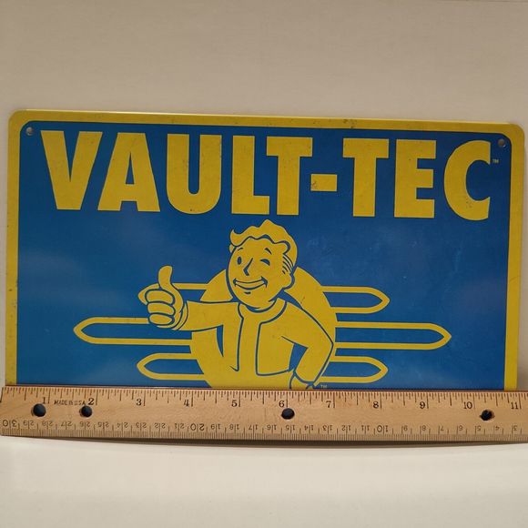 Bethesda | Art | Fallout Vault Tec Metal Tin Wall Hanging Sign Official ...